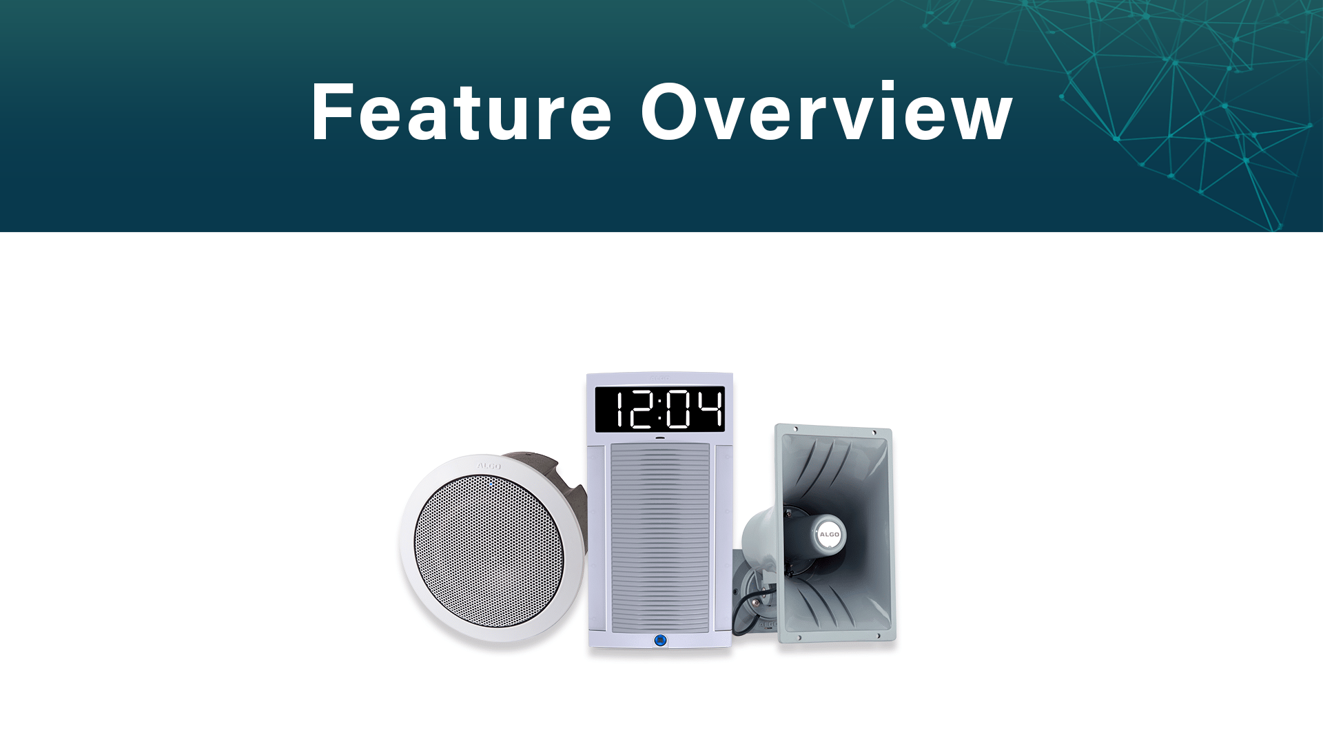 Utilizing Algo’s Ambient Noise Response Technology - Feature Overview